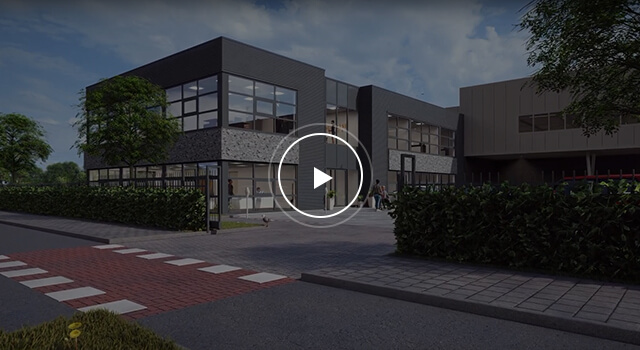 Een nieuw, duurzaam en energiezuinig bedrijfspand met warehouse ...
